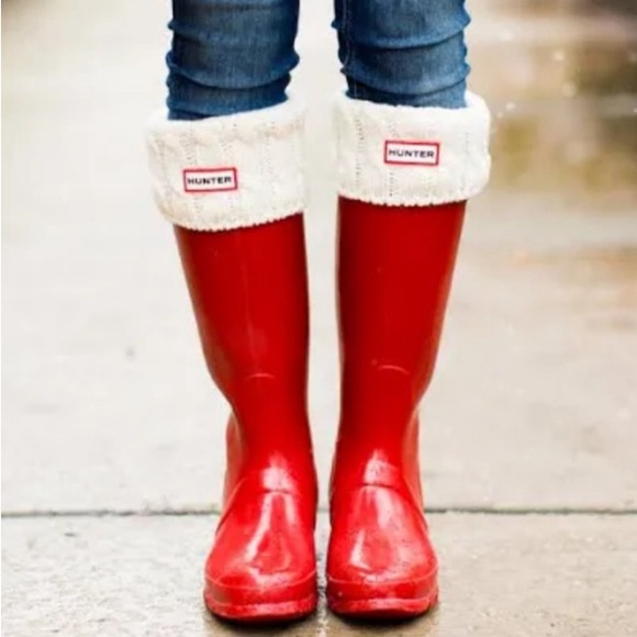Hunter | Accessories | Nib Hunter 6 Stitch Cable Boot Sockstall | Poshmark
